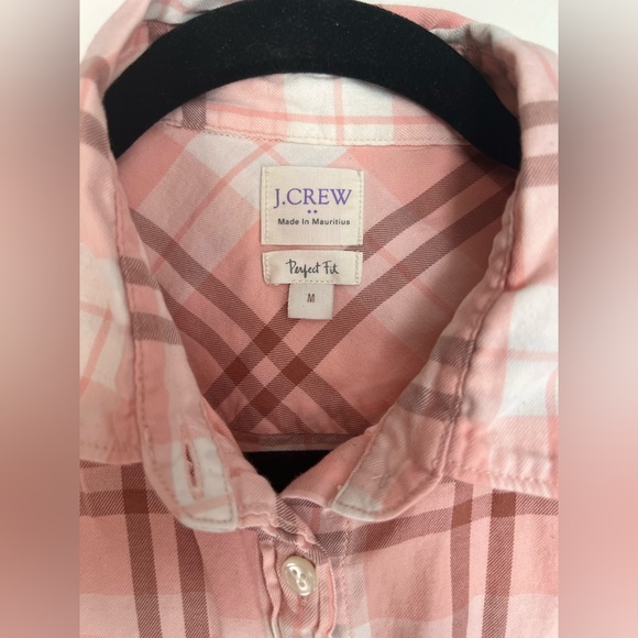 J. Crew | Tops | J Crew Pink Perfect Fit Flannel | Poshmark